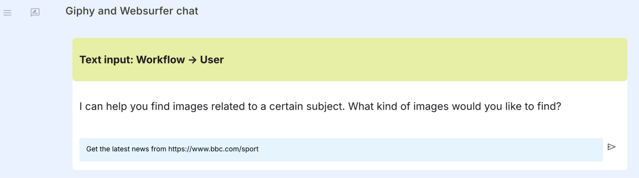 Giphy API & WebSurfer - Turbo AI